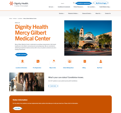 Mercy Gilbert Medical Center | Gilbert, AZ Hospitals | Dignity Health ...