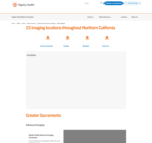 Our Locations | Dignity Health Advanced Imaging | Dignity Health