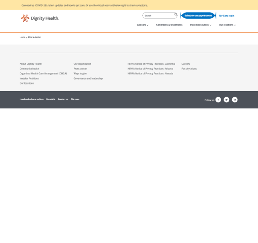 Find a doctor | Doctor Search | Dignity Health | Dignity Health